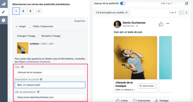 Comment créer une publicité carrousel Facebook [Guide Complet]