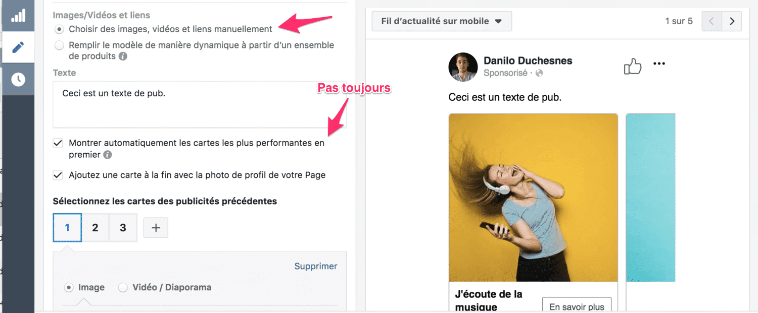 Comment créer une publicité carrousel Facebook [Guide Complet]